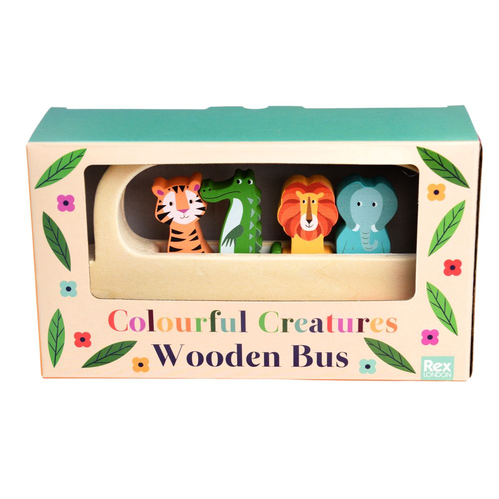 Colourful Creatures Wooden Bus Toy – Songbird Collection