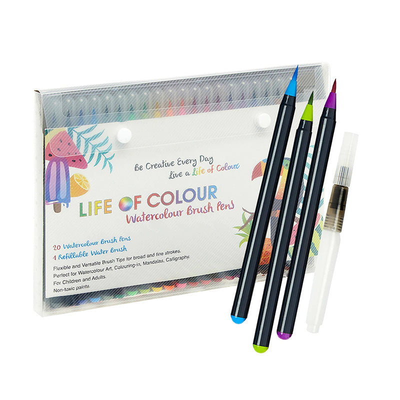 Watercolour Brush Pens - Set of 20 – Songbird Collection