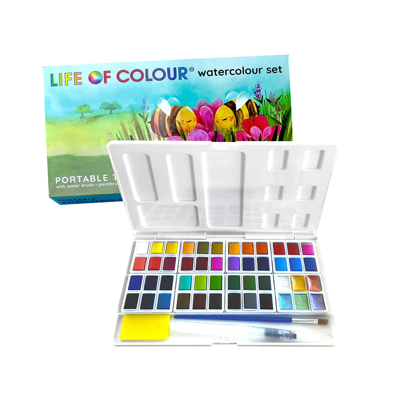 Portable Watercolour Set - 48 Vibrant Colours – Songbird Collection